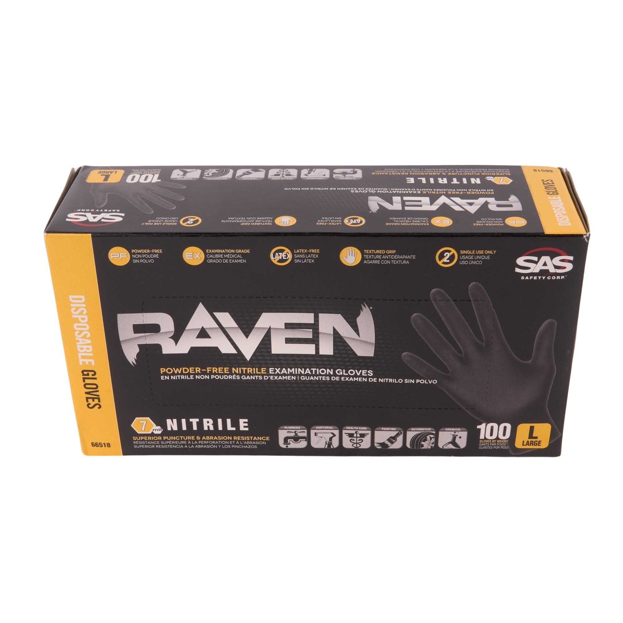 Raven Powder Free Black Nitrile-Large – APEX Supply Co.