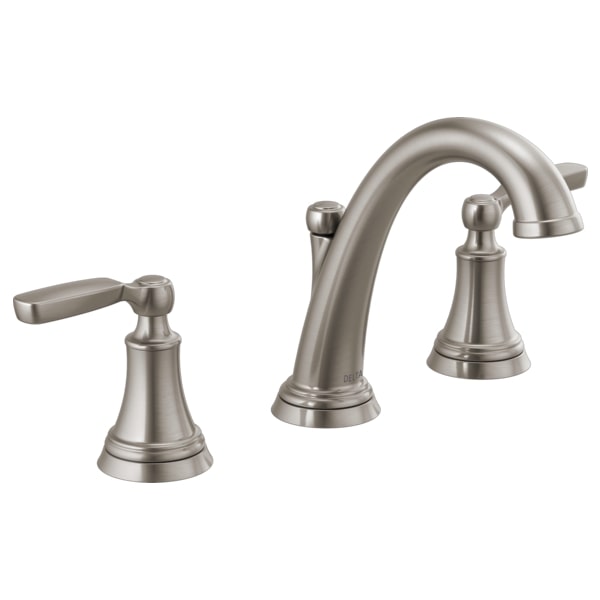 Delta Woodhurst 1.2 GPM Widespread Bathroom Faucet with Pop-Up Drain A ...