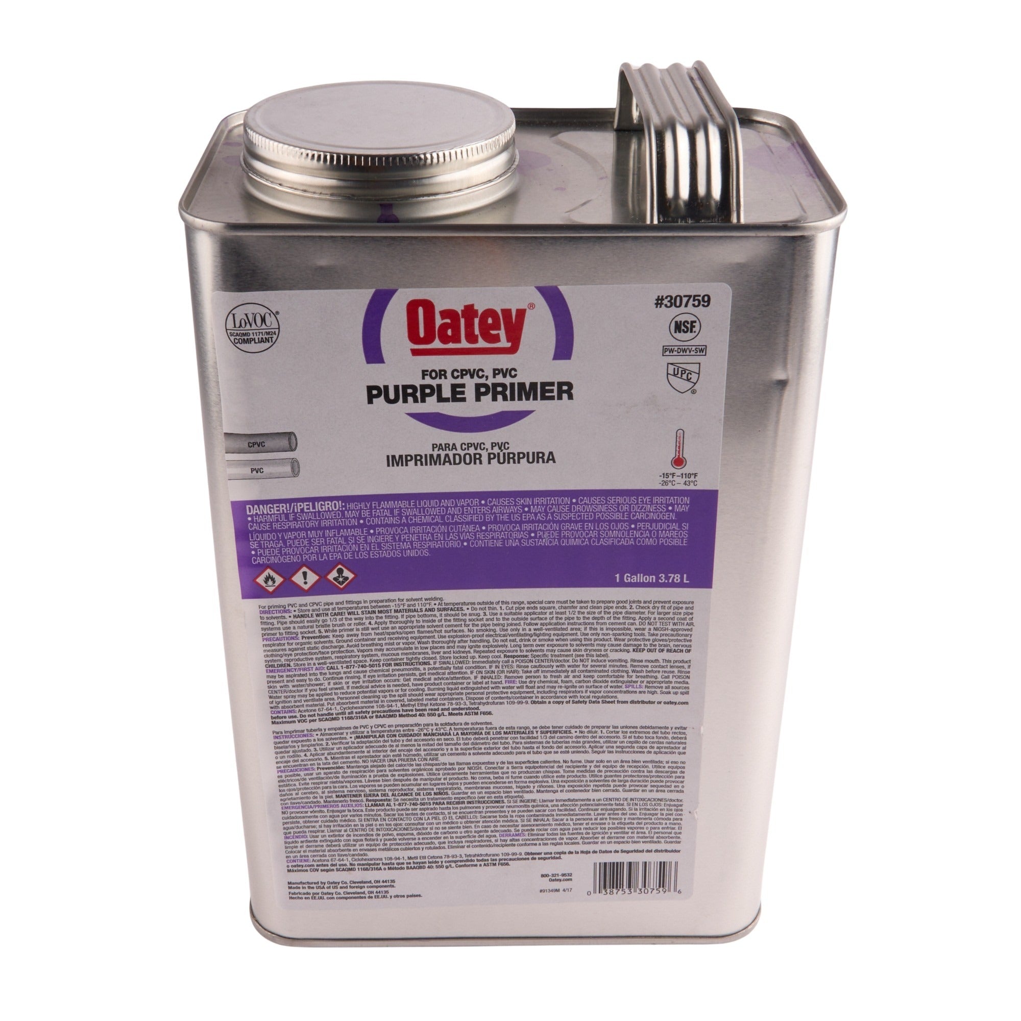 Oatey Purple Primer - 1/4 pint to 1 Gallon sizes – APEX Supply Co.